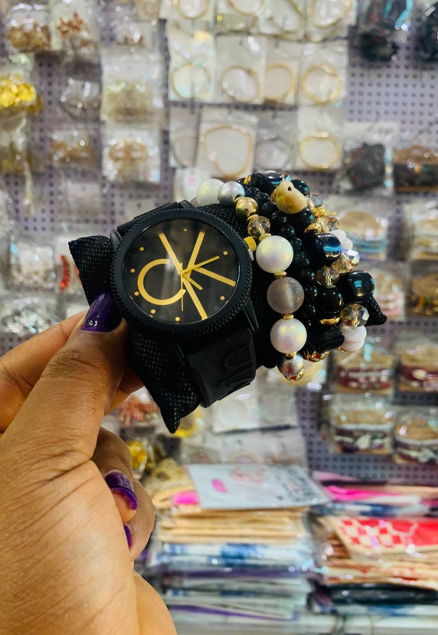 CK Watch & bead combo (boxed) bead designs may be similar – Marond Jewelry